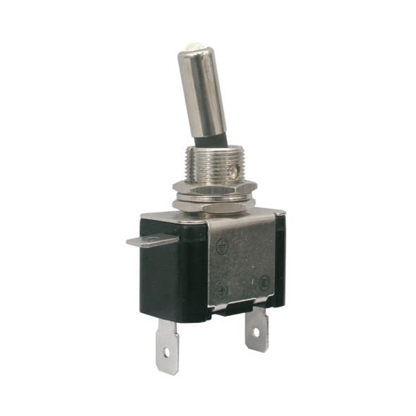 Toggle switch 2pol./2pin ON-OFF 12VDC/25A (white LED)