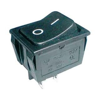 Rocker switch 4pin 2x ON-OFF 250V/15A - Black
