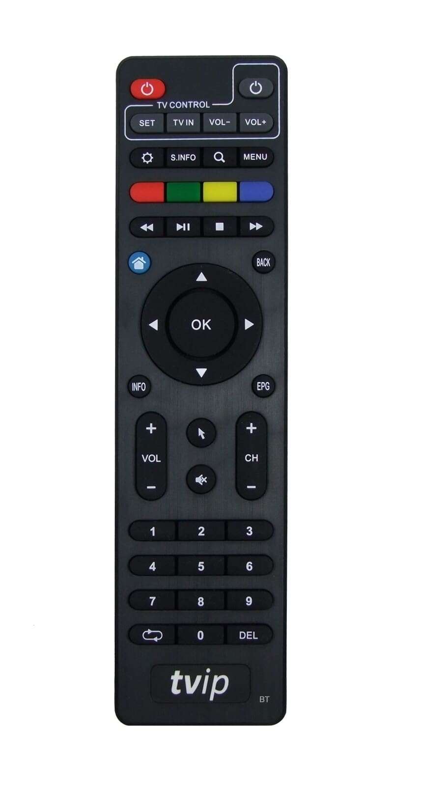 TVIP S-Box remote control with Bluetooth for TVIP 4xx / 5xx / 6xx,