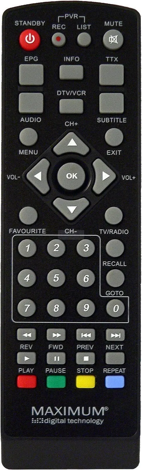 RCU Remote control Maximum XO25 S2000 600