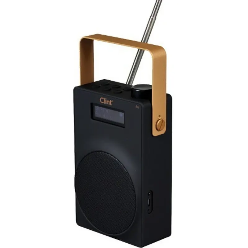 DAB/DAB+ og FM radio Clint F6 - med genopladeligt batteri. DAB/DAB+ og FM radio Clint F6 - med genopladeligt batteri.